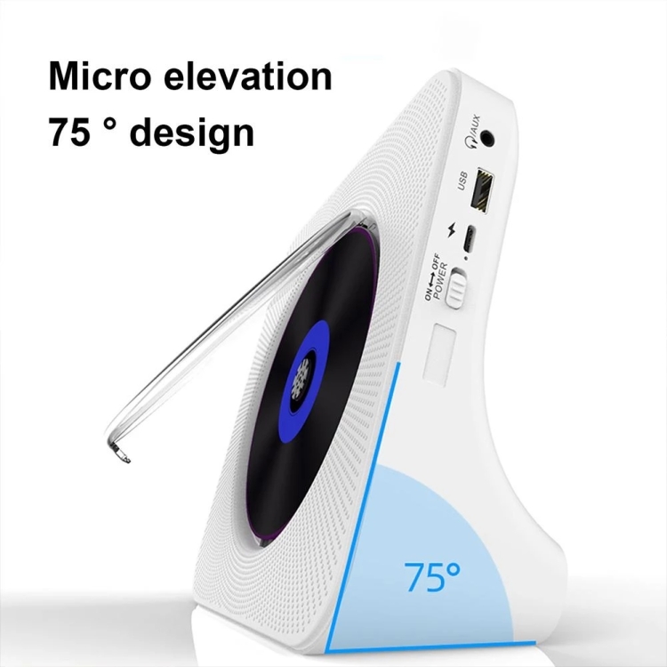 Kecag KC-806 レトロ Bluetooth ミュージック ディスク アルバム CD プレーヤー、仕様:充電式 (ブルー)