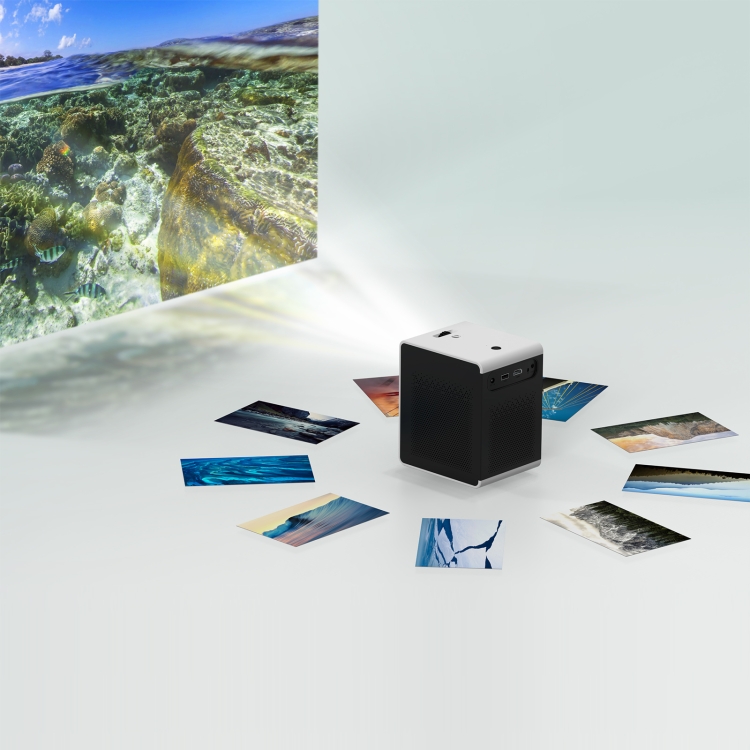 D110 180 Ansi 루멘 미니 Ledlcd 스마트폰 무선 스크린 미러링 프로젝터 플러그 유형 영국 플러그흰색