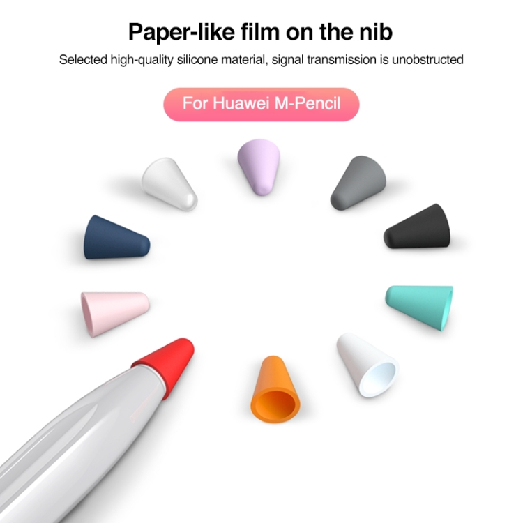 10 in 1 / Set Silicone Nib Cap สำหรับ Huawei ดินสอ (สีเทา)