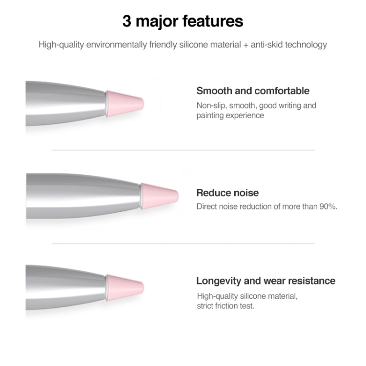 10 in 1 / Set Silicone Nib Cap สำหรับ Huawei ดินสอ (สีเทา)