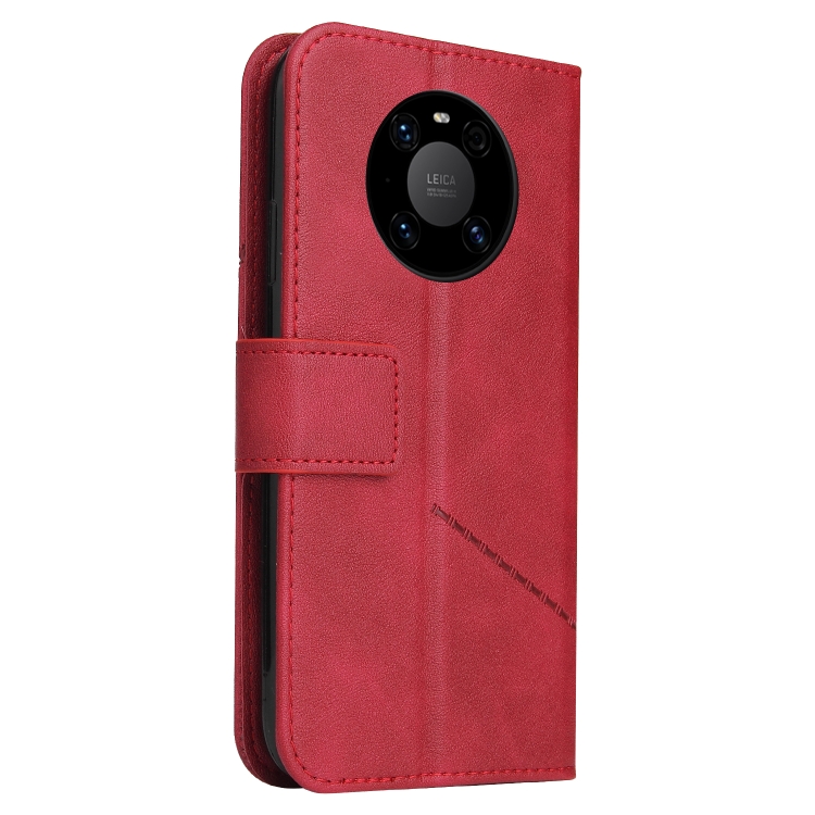 For Huawei Mate 40 Pro GQUTROBE Right Angle Leather Phone Case(Red)