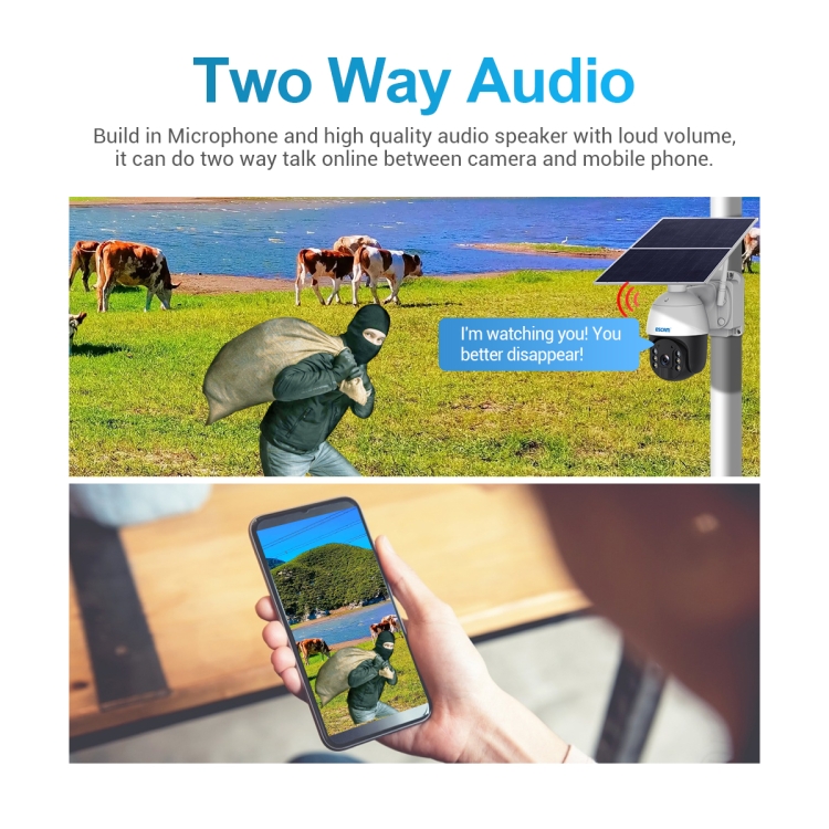 ESCAM QF724 3MP 24h Recording Cloud Storage PT 4G PIR Alarm IP Camera ...