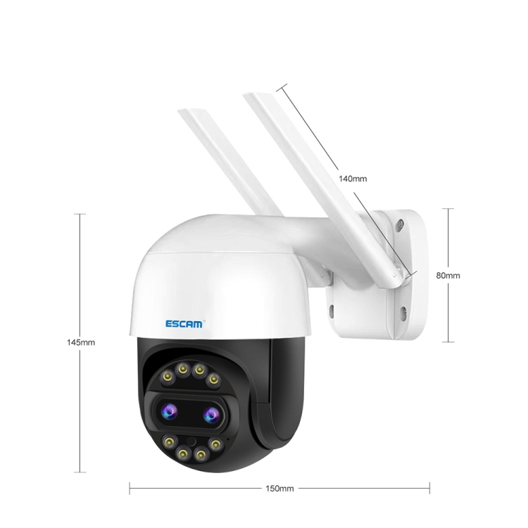 ESCAM QF212 4MP 8XZoom AI Détection humanoïde Suivi automatique Caméra ...