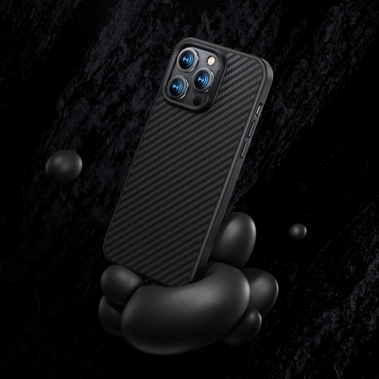 For iPhone 14 Benks MagSafe Kevlar Carbon Fiber Phone Case(Black)