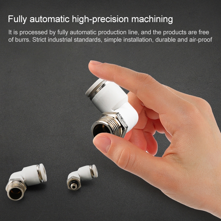 PL6-01 LAIZE 10 ชิ้น PL Elbow Pneumatic Quick Fitting Connector