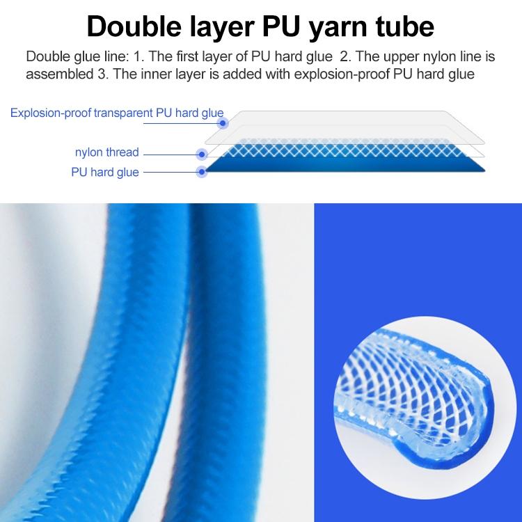 LAIZE รีลท่อลมหดอัตโนมัตินิวเมติก PU Tube, Specification:12x8mm, 10m