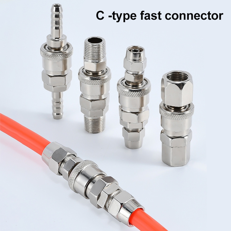 LAIZE PF-40 10pcs C-type Self-lock Air Tube Pneumatic Quick Fitting ...