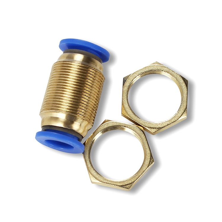 PM-8 LAIZE 10 ชิ้น PM Bulkhead Straight Pneumatic Quick Connector