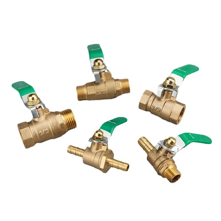 LAIZE Pneumatic Hose Connector Thickened Brass Ball Valve, Size:Double Inside 2 Point 1/4 inch