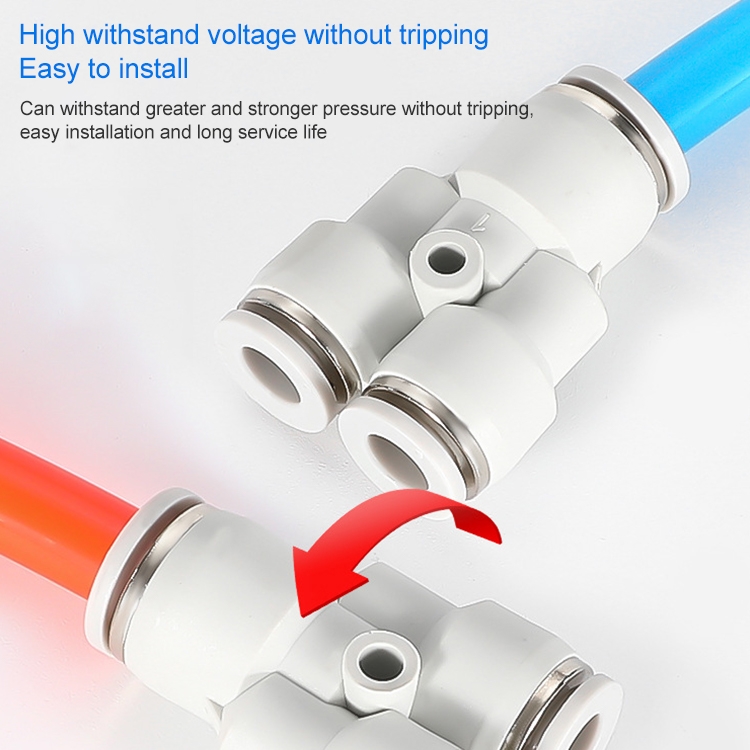 PW10-6 LAIZE PW Y형 티 감소 공압식 퀵 피팅 커넥터