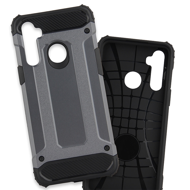 For Realme 5 Magic Armor TPU + PC Combination Phone Case(Red)