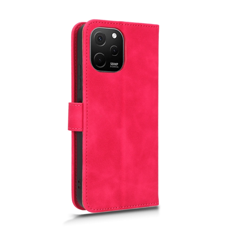 For Huawei Nova Y61 Skin Feel Magnetic Flip Leather Phone Case(Rose Red)