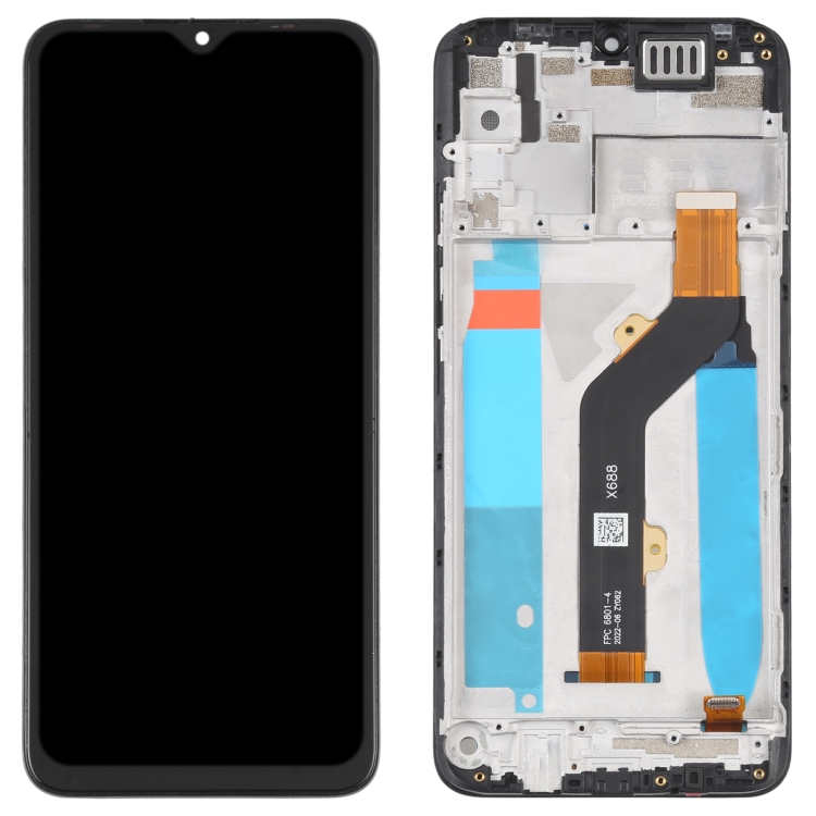 프레임이 있는 infinix Hot 10 Play/Smart 5 인도 디지타이저 전체 어셈블리용 OEM LCD 화면