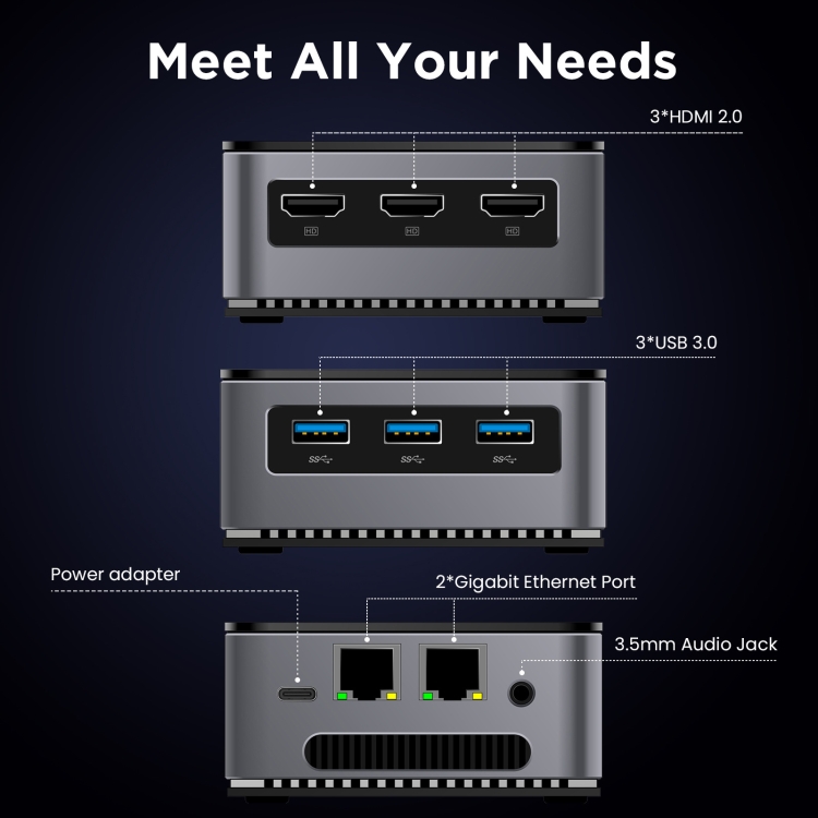 ZX01 Pro Windows 11 Mini PC, Intel Celeron N5105, รองรับเอาต์พุต Triple ...