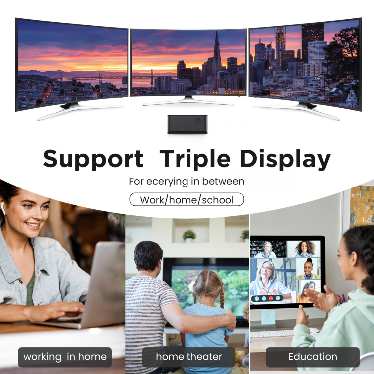 ZX01 Pro Windows 11 Mini PC, Intel Celeron N5105, รองรับเอาต์พุต Triple ...