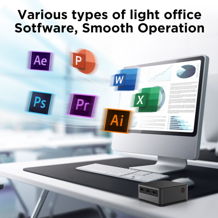 ZX01 Pro Windows 11 Mini PC, Intel Celeron N5105, รองรับเอาต์พุต Triple ...