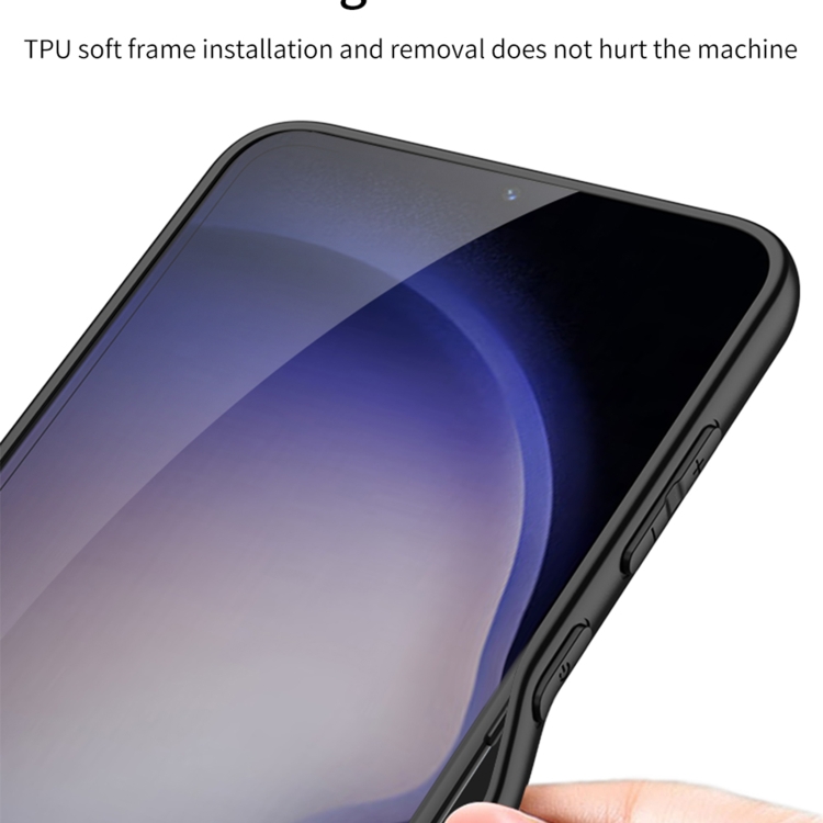 삼성 갤럭시 S23 울트라 5G GKK TPU + PU 풀 커버리지 폰 케이스(펜 포함)(세로 질감)