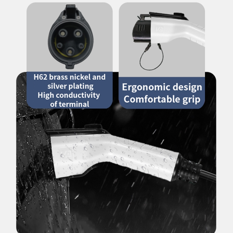 Ev 32a 벽걸이 형 홈 스 와이프 카드 디스플레이 화면이있는 신 에너지 차량 충전 파일 시작 케이블 길이 5m 플러그 유형 1