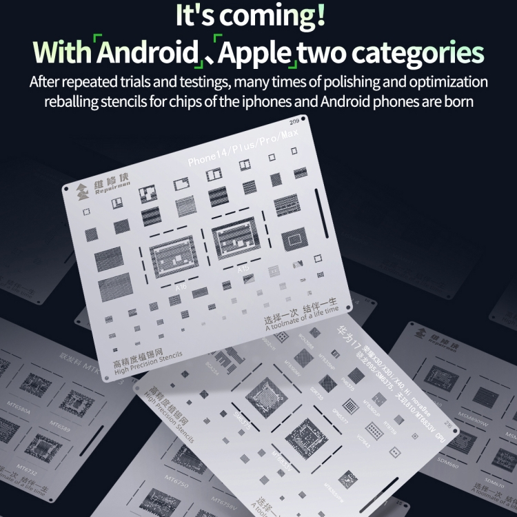 Para Apple A14 Series Repairman Plantillas de alta precisión CPU BGA iC ...