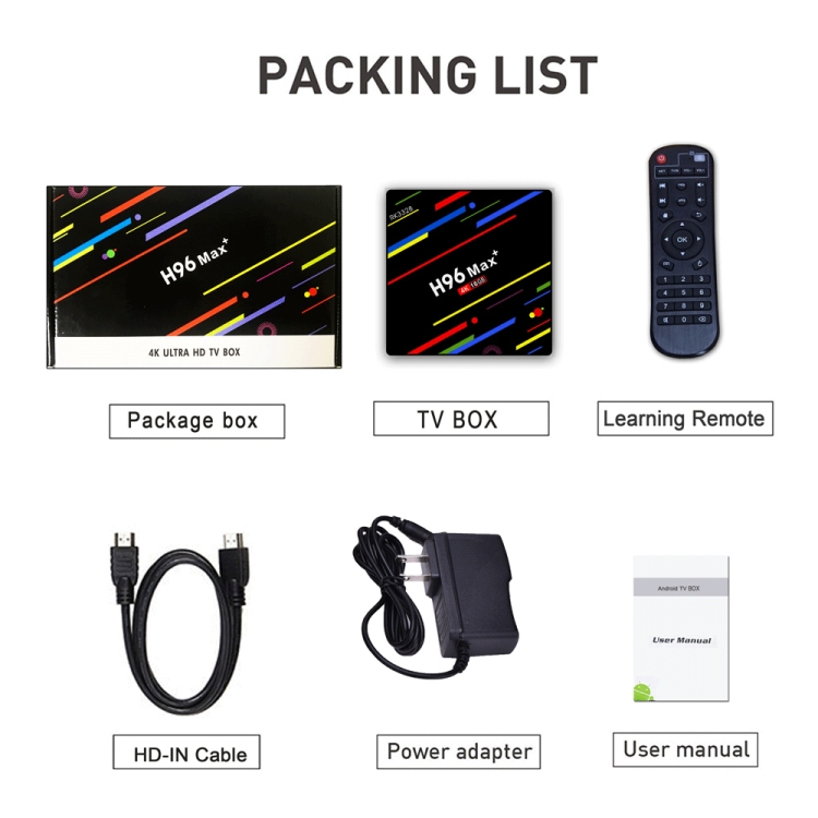H96 Max + 4K Ultra HD LED Display Media Player Smart TV Box avec ...