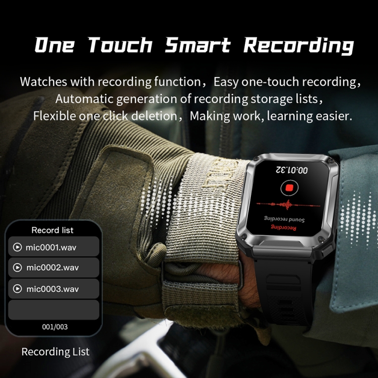 OVISEN T93 1.96인치 IPS 스크린 2 in 1 블루투스 헤드셋 스마트 워치, 혈중 산소 모니터링/블루투스 음악 지원(녹색)