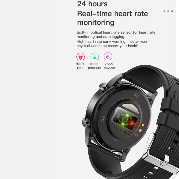 TK61 1.3 นิ้วซิลิโคนวงสมาร์ทวอทช์รองรับการวัดอัตราการเต้นของหัวใจ ...