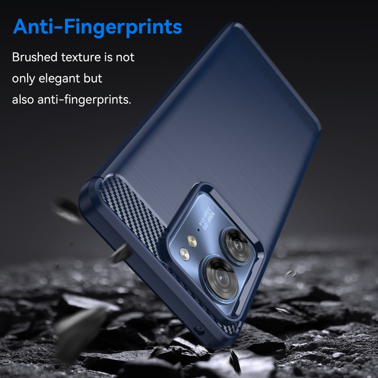 Para Motorola Edge 40 Funda de teléfono TPU de fibra de carbono con ...