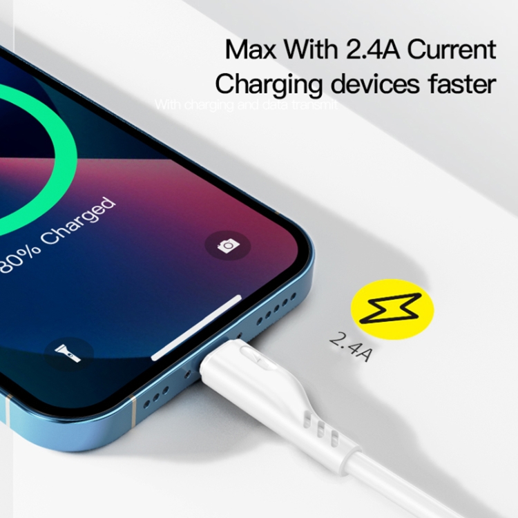 YESIDO CA105 1.2m 2.4A USB - 마이크로 USB 충전 데이터 케이블(후크 포함)(검은색)