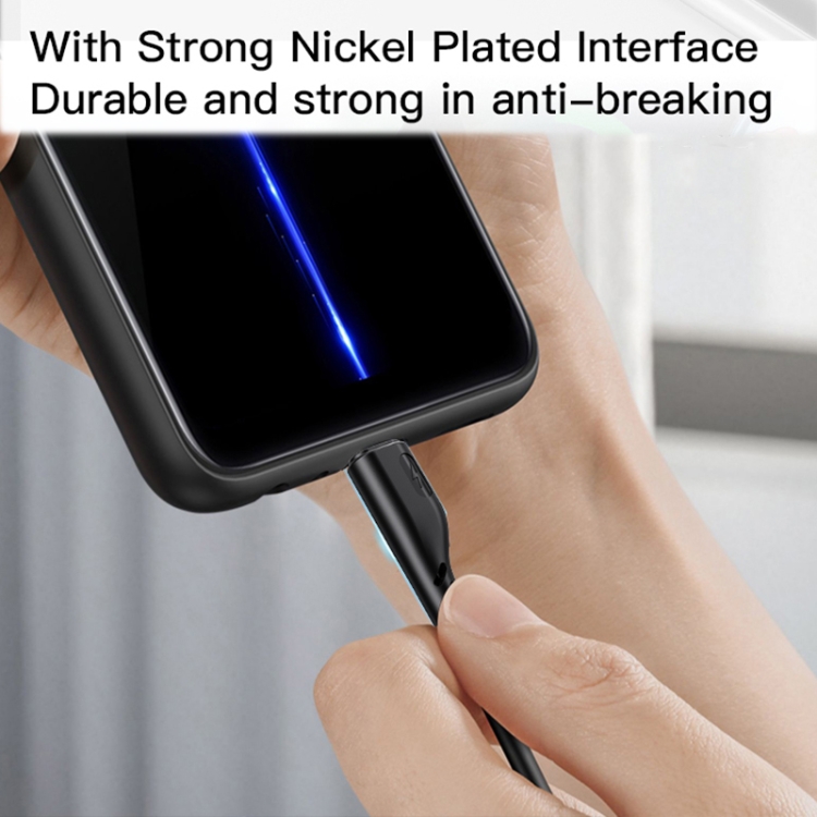 YESIDO CA105 1.2m 2.4A USB - 마이크로 USB 충전 데이터 케이블(후크 포함)(검은색)