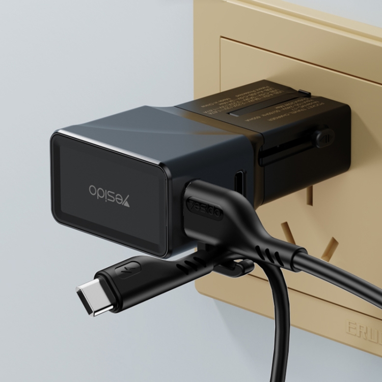 YESIDO CA105 1.2m 2.4A USB - 마이크로 USB 충전 데이터 케이블(후크 포함)(검은색)