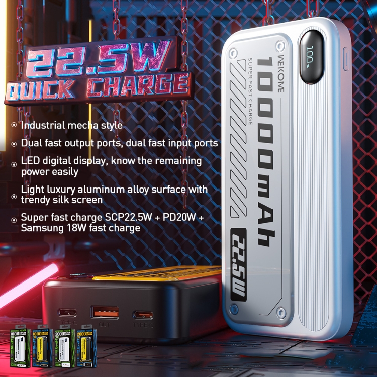 WK WP-40 22.5W 10000mAh Super Fast Charging Power Bank(White)