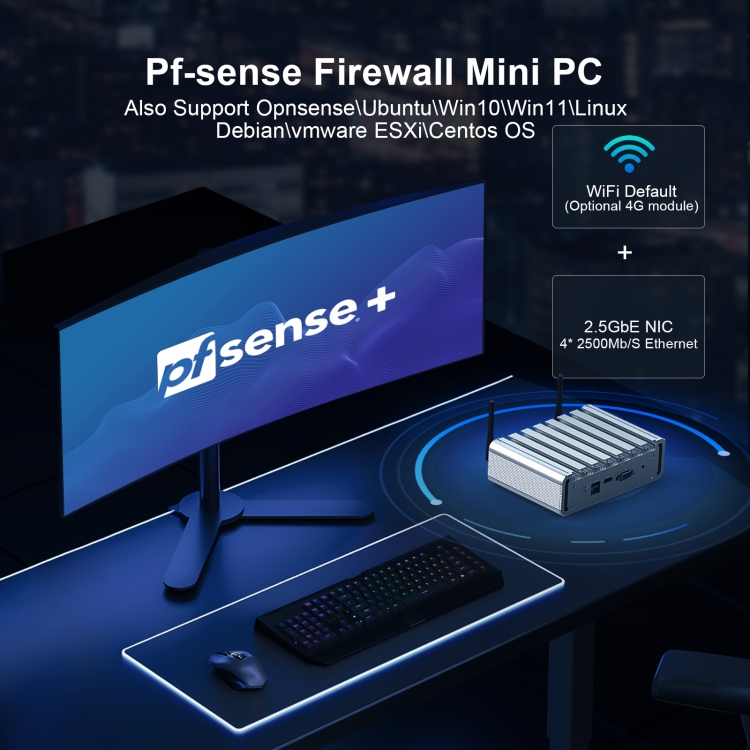 HYSTOU PO9B-J4125-4L Embedded Intel Celeron J4125 Prozessor Vier ...