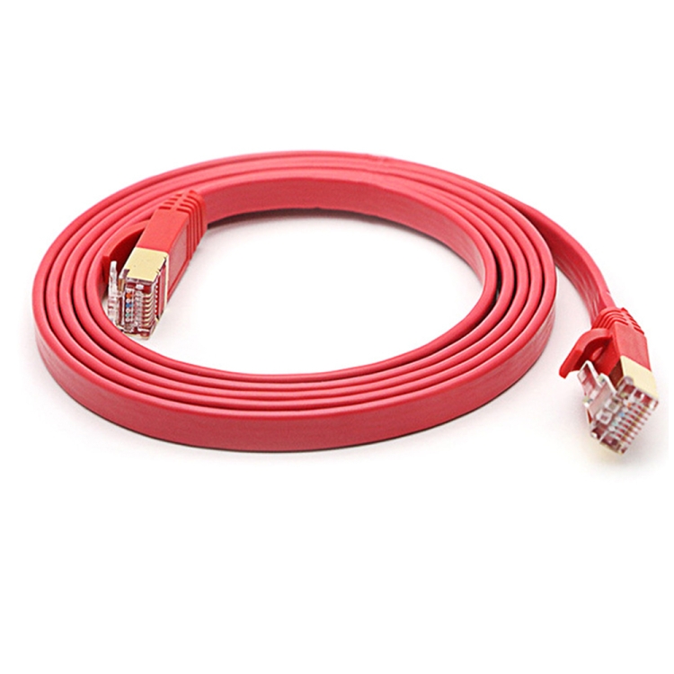 Câble réseau LAN Ethernet plat ultra-fin CAT7 à tête plaquée or de 3 m ...