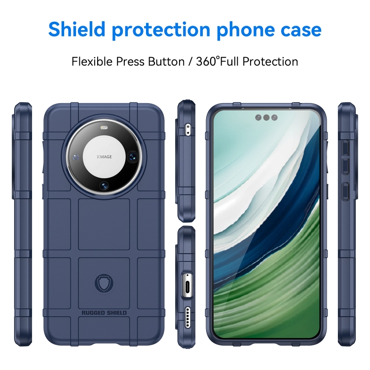 สำหรับ Huawei Mate 60 Pro คุ้มครองเต็มรูปแบบกันกระแทกเคสโทรศัพท์ TPU (สีน้ำเงิน)