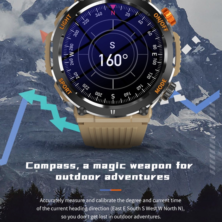 HT17 1.46인치 라운드 스크린 Bluetooth 스마트 시계, 건강 모니터링 및 100개 이상의 스포츠 모드 지원(녹색)