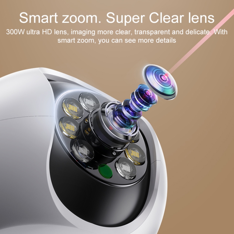 Yesido KM11 3.0MP Full Color Day and Night Smart 2.4G WIFI Camera ...