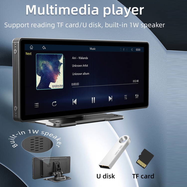 B5303 10.26 inch Portable Car MP5 Player Support CarPlay / Android Auto ...