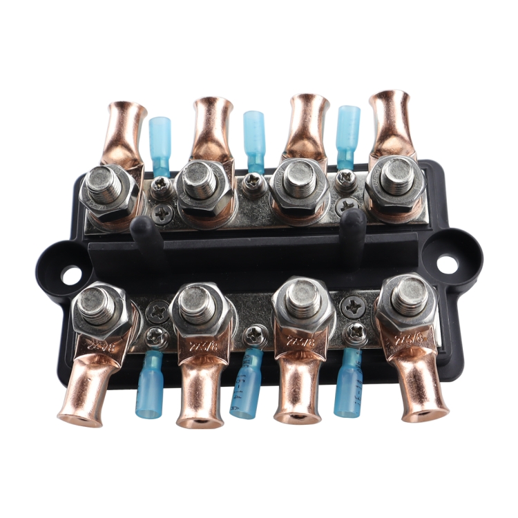 CP-4063 Double Row M10 Power Distribution Block Terminal Studs with Terminals(Black)