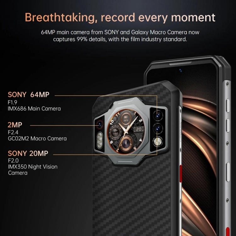 [HK Warehouse] Oukitel WP21, 12GB+256GB, 6.78 inch MTK Helio G99 Octa ...