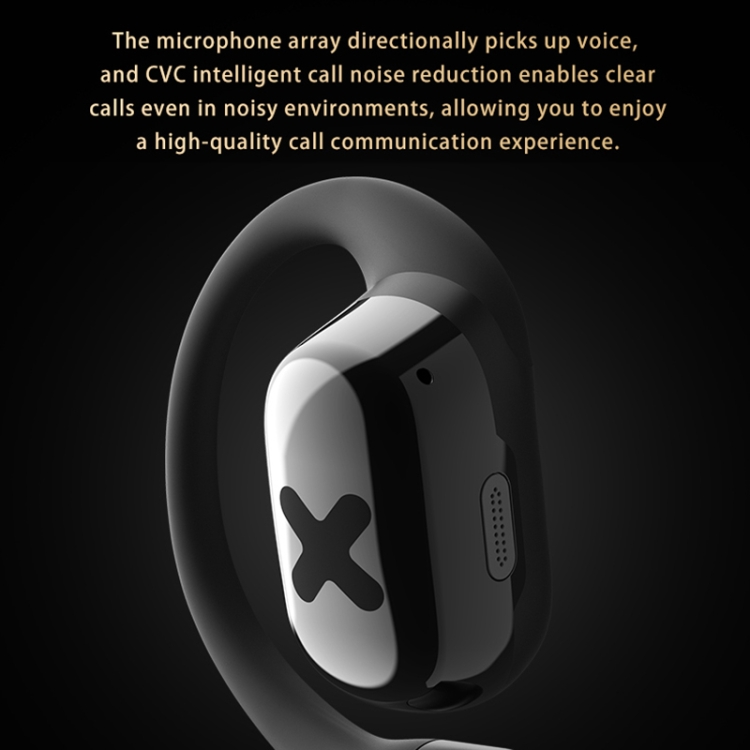 Dmooster D55 OWS หูฟังบลูทูธ ENC แบบติดหู (สีเบจ)