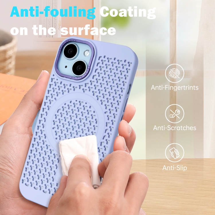 iPhone 16 Pro Max Ice Feeling Cooling MagSafe 자석 폰 케이스(오렌지)