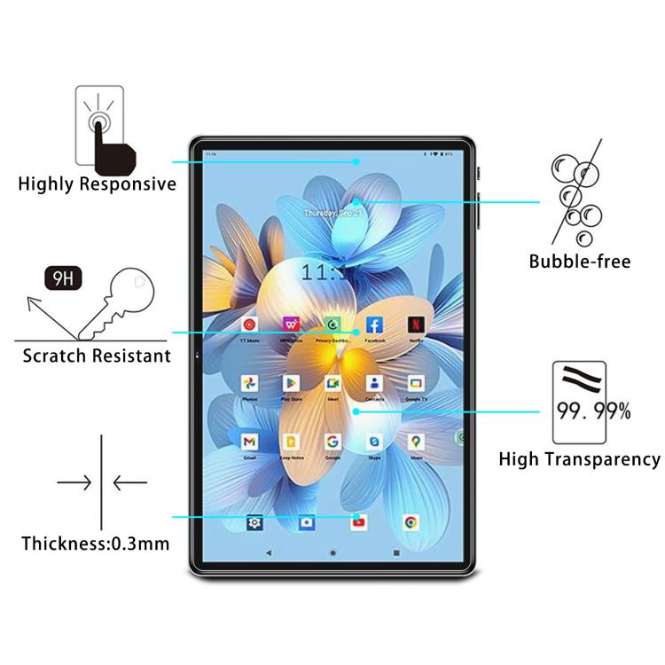 For ZIOVO Z138 10.1 25pcs 9H 0.3mm Explosion-proof Tempered Glass Film