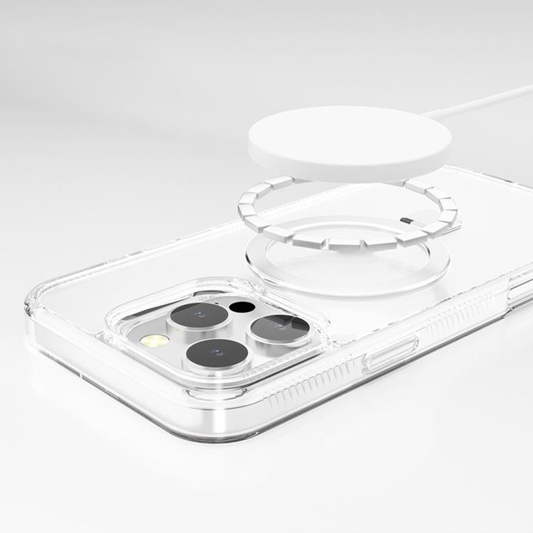 For iPhone 15 Pro Kalebol MagSafe Holder Simple Clear TPU Phone Case ...