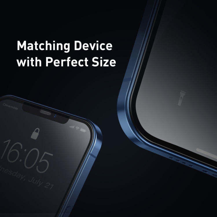 iPhone 12 Pro Max용 2개 Baseus 0.25mm 전체 화면 곡선 반투명 강화 유리 보호 장치