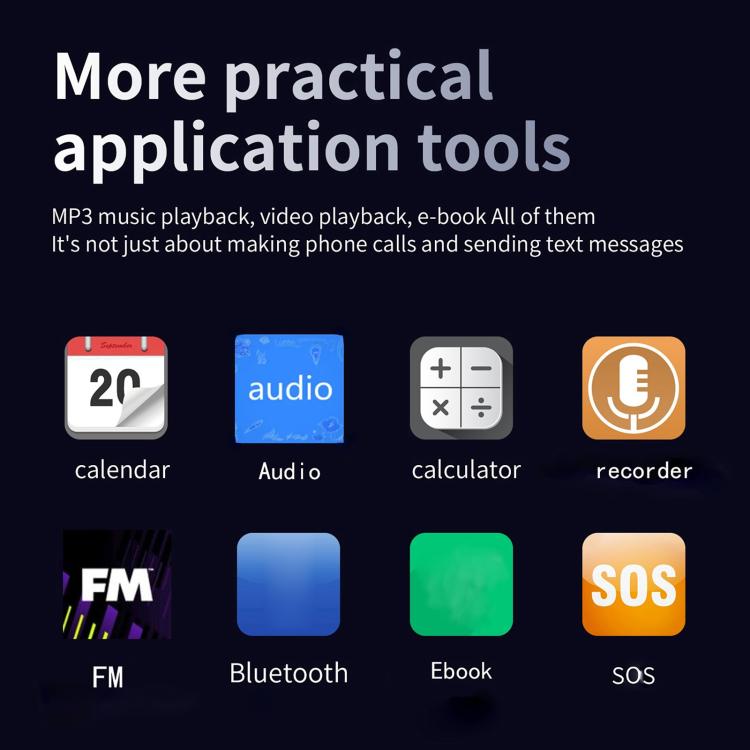 S7 4G Flip Keypad Phone, 2.4 inch + 1.44 inch, 4800mAh Battery, LED ...