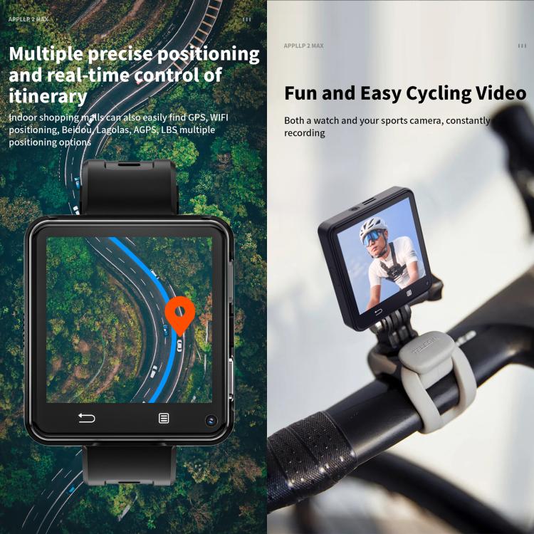 LOKMAT APPLLP 2 Max 4G Smart Watch, 2.64 inch MTK6761 Quad Core, 4GB ...