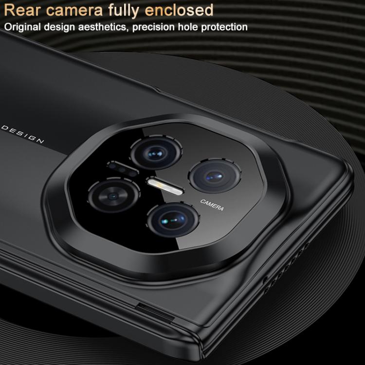 For Huawei Mate X7 GKK Dual Hinge Magnetic Blade Phone Case(Black)