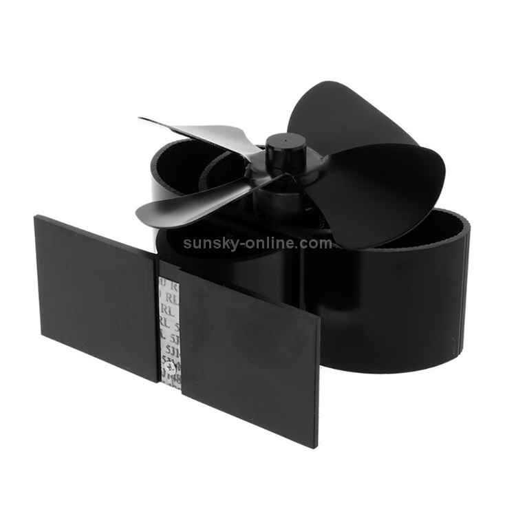 YL201 พัดลมเตาเตาผิงความร้อนด้วยโลหะอุณหภูมิสูง 4 ใบ (สีเงิน)