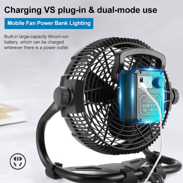 X40 Portable Outdoor Camping USB Charging Stepless Speed Regulation Fan ...
