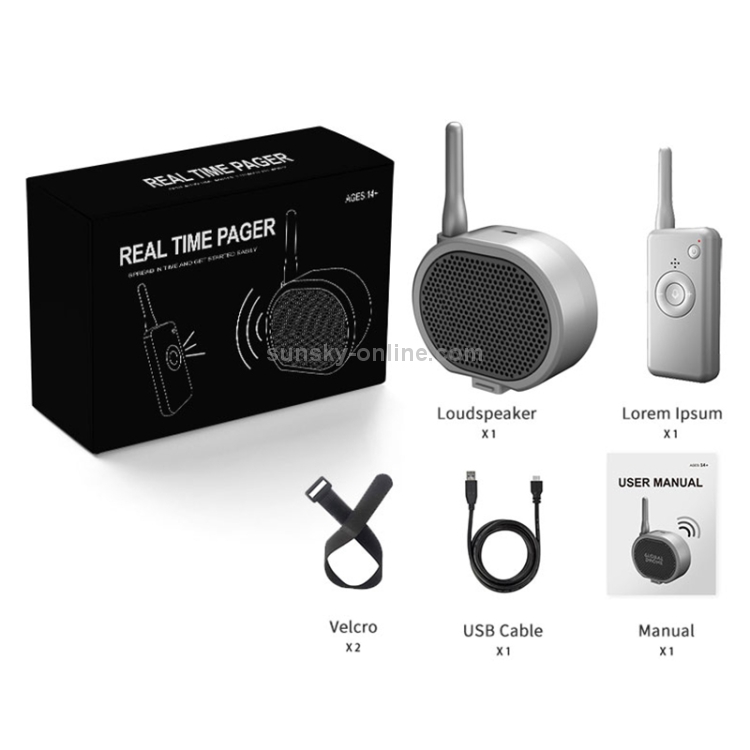 Real Time Pager Portable Speaker Long-distance Interference Free ...